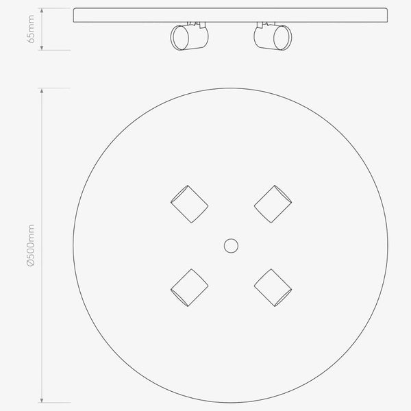 4-Way Plate Ceiling Light - Urban Lighting