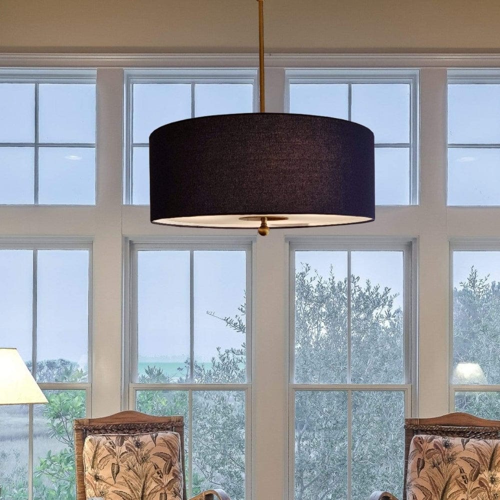 Classic Drum Pendant Lighting Fixtures Drum Shade Chandeliers | Shades