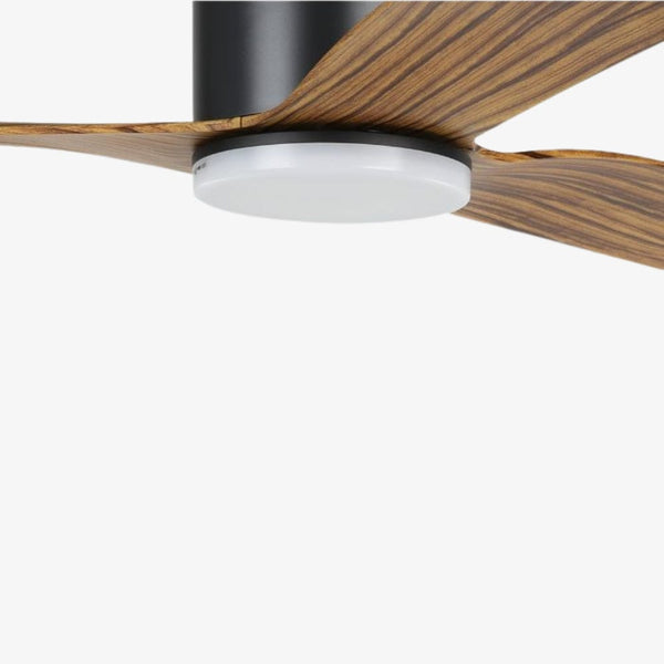 Iluka Hugger Ceiling Fan Rustic Timber with Light - Urban Lighting