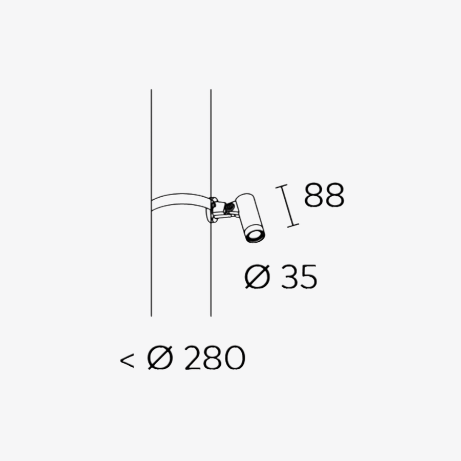 Locus Mini Tree Mount Spotlight - 24V - Urban Lighting