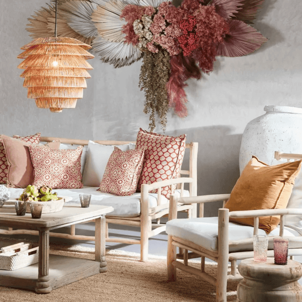 Saba Rattan Ceiling Pendant - Urban Lighting