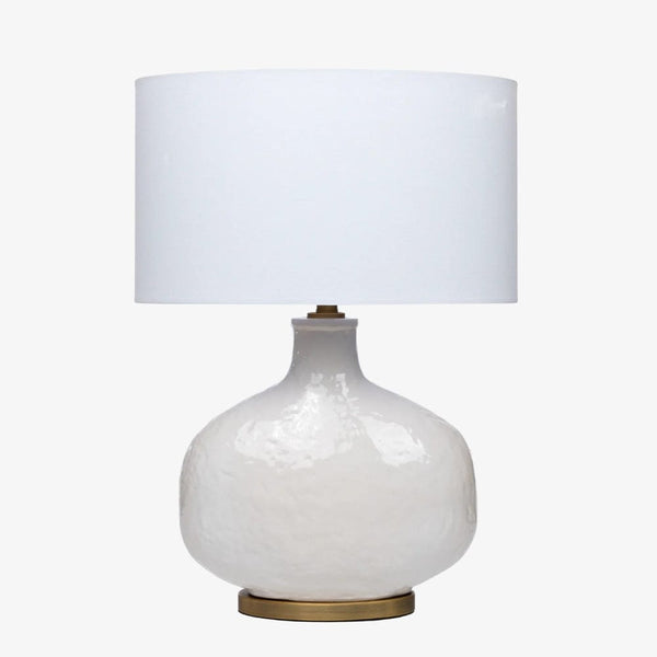 White Ceramic Lamp Base & Shade - CLEARANCE (Excess Stock) - Urban Lighting