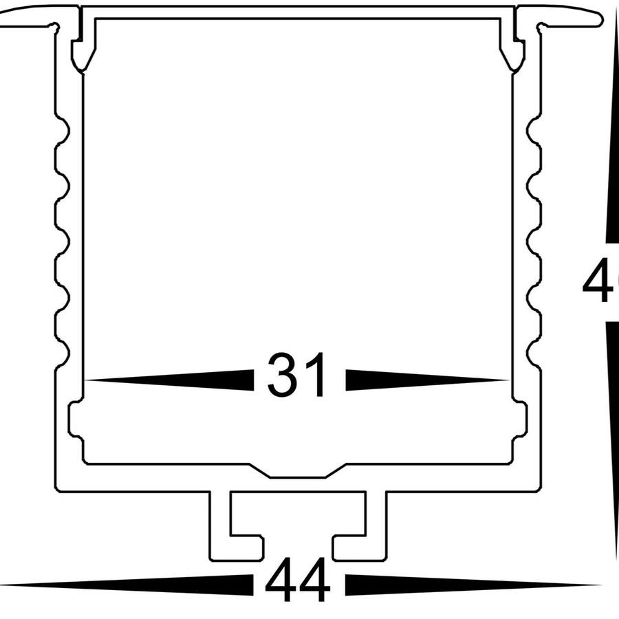 Recessed Profile - Large Winged Spring Clips - HV9695-4540 - Urban Lighting